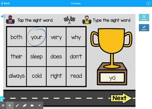 FLASH $1! 2nd Grade Sight Word Boom Card™ Puzzle (Car) - Level D, Puzzle 5