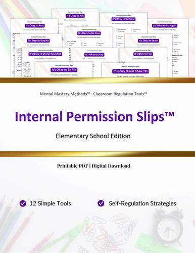 Classroom Regulation Tools™ for Elementary School – Internal Permission ...