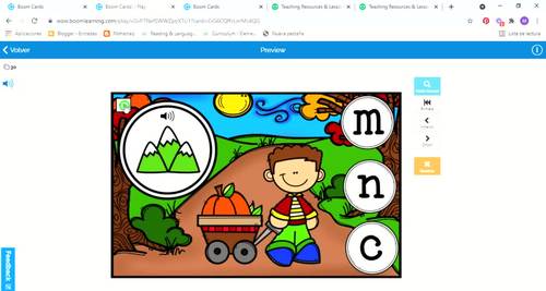 BOOM CARDS FALL: Games for BEGINNING SOUNDS | Digital Game by Ms Herraiz
