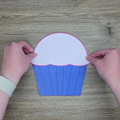 Valentine Cupcake Craft Template by Mollers Makes It | TPT