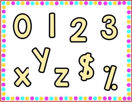 Printable Light Yellow Bulletin Board Letters, Editable Large Alphabet ...