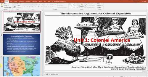 American History I - Unit 1 - Colonization - PowerPoint by Just Add Teacher