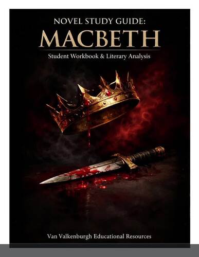 Macbeth Novel Study Guide | Student Workbook & Literary Analysis | HS ELA