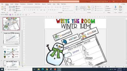 Write the Room - Winter Writing - Reading Comprehension by Teacherinspo123