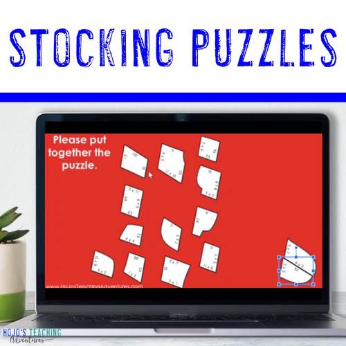 MULTIPLICATION Stocking | NO PREP Christmas Math Craft Activity Game Center