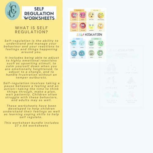 Zones of Self regulation worksheets, SEL, Growth mindset, calming ...