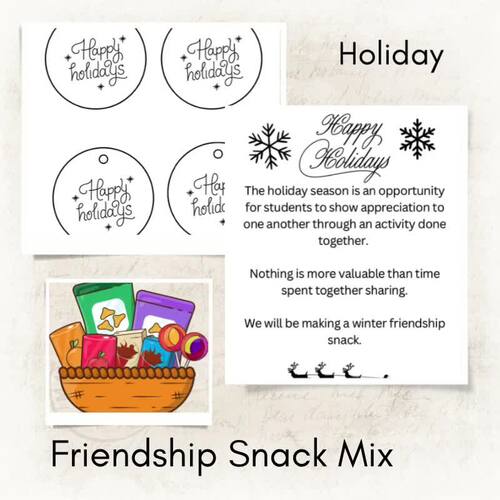 Christmas Friendship Snack Mix| Christmas Gift Tags| Christmas Craft