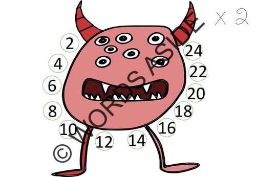 Monster Math Facts Multiplication Repeated Addition Mats Worksheets