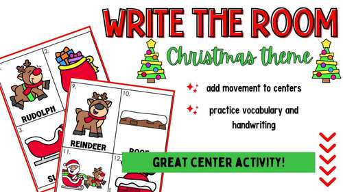 WRITE THE ROOM_CHRISTMAS THEME by Kirk's Klassroom | TPT