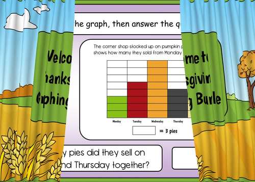 Thanksgiving Graphing and Data Boom Cards™ Bundle by Jollymum | TpT