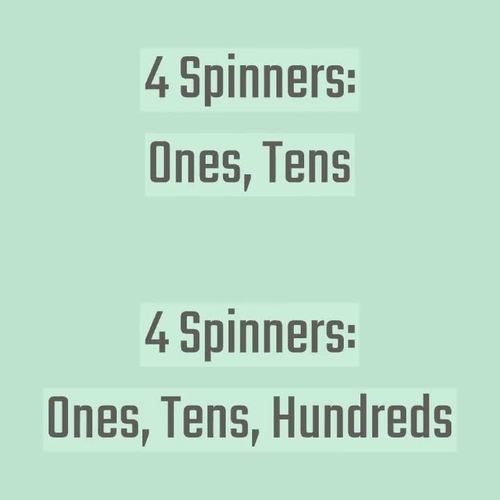 Place Value Spinners Digital Resources Class Game Standard Word ...