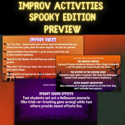Halloween Improv Activities for High School Middle Drama | Fun Improv Games