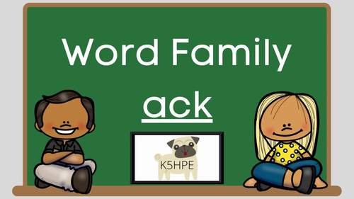 Word Family Ack, Video and Slides, Phonics, Phonograms, Reading | TPT