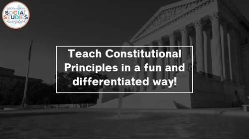 Constitutional Principles Differentiated BOOM Cards and Notes ...