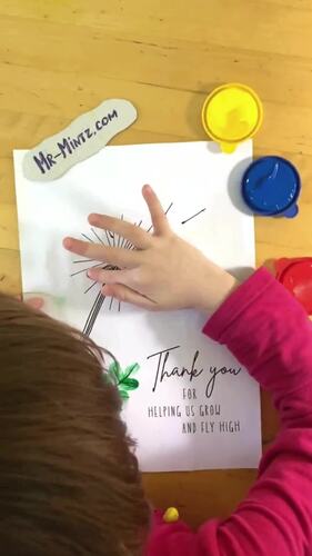 Teacher Appreciation Fingerprint Dandelion Art | Thank You for Helping ...