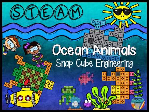 Sea Animals Snap Cube Game ~ A Math STEAM Project | TPT