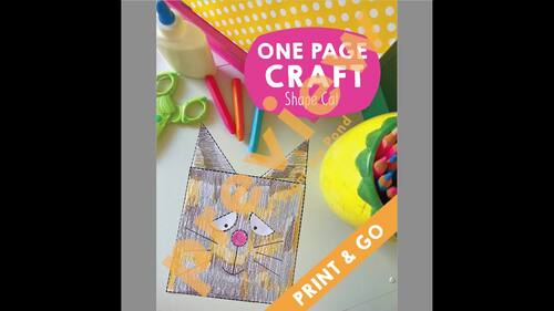 Cat Math Craft for Squares and Triangles by From the Pond | TPT