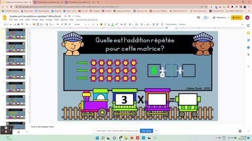 Les additions répétées / multiplication: Google Slides™ et 2 Quiz by ...