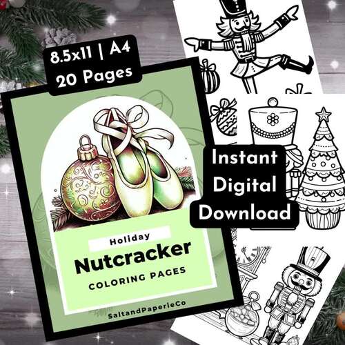 Nutcracker Coloring Pages, Kids and Adults Easy to Challenging Styles ...