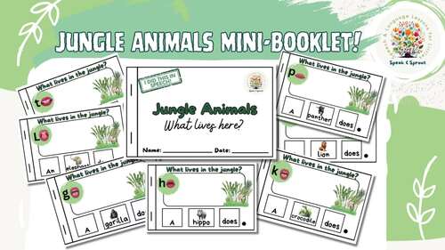 Gestalt Language Mini-Book (What lives here?) by Speak and Sprout