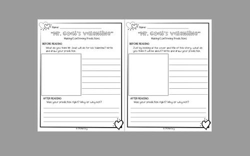 Mr. Goat's Valentine Book Companion Activities | Valentine's Day Read Aloud