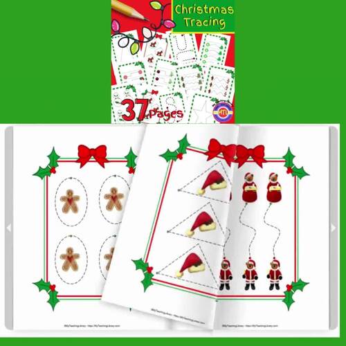 Christmas Tracing by My Teaching Library | TPT