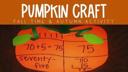 Fall-Themed Pumpkin Bulletin Board Craft | Autumn Math Activity & Display