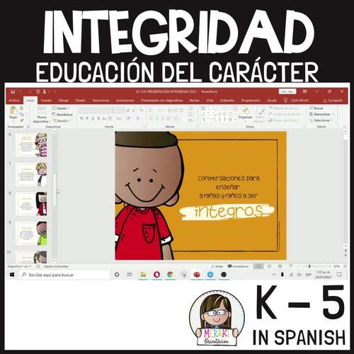 VALOR DE LA INTEGRIDAD. Educación del Carácter K-5 (En español) | TPT