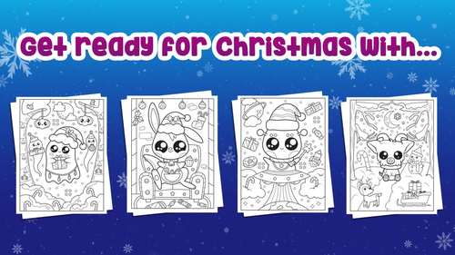 Christmas Kawaii Kingdom 5: Christmas Coloring Pages + Holiday Craft ...