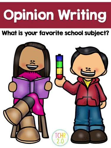 Opinion Writing Favorite School Subject by TCHR2.0 | TPT