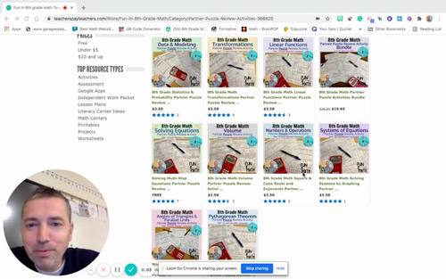 8th Grade Math Pythagorean Theorem Partner Puzzle Review Activity