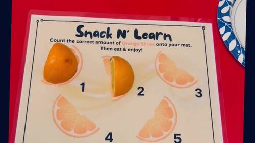 Healthy Fruit Snack 7-Pack Counting Placemat Bundle for Preschool ...