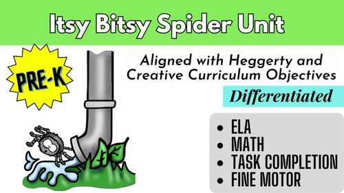 Itsy Bitsy Spider Nursery Rhyme Unit Differentiated/Heggerty/Creative ...