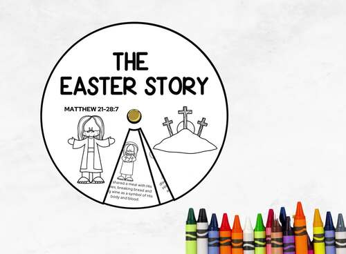 The Easter Story Bible Lesson Spinning Wheel Holy Week Sunday School Craft