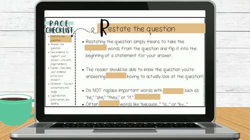 RACE Writing Google Slides Presentation | Graphic Organizer | Editable ...