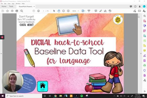 DIGITAL Baseline Data Tool for Language by Lauren LaCour Haines | TPT
