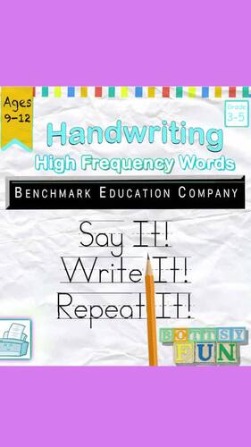 + High Frequency Sight Words Handwriting Practice Grades 3,4,5 FULL ...