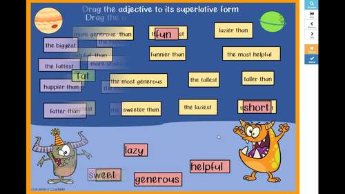 ESL and EFL Superlative Adjectives | BOOM Cards | Game by Our Bright ...