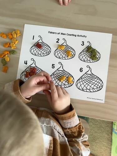 Fishers of Men Counting Activity with Rainbow Goldfish | TPT