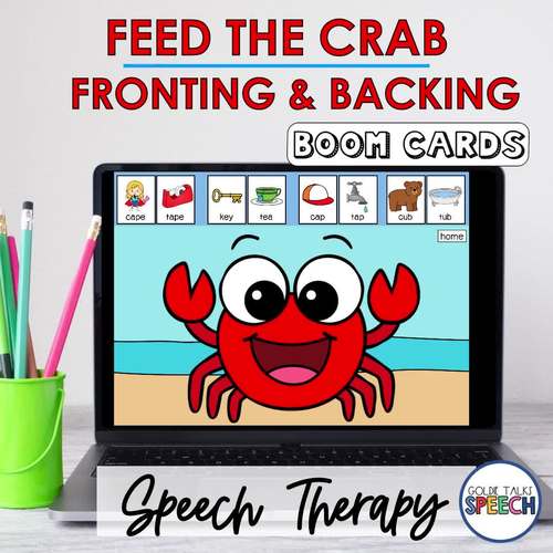 Feed The Crab Minimal Pairs Fronting and Backing Boom Cards | Speech ...
