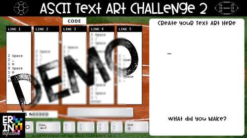 Sports Theme Coding Activities & Typing Practice | ASCII Text Art for ...