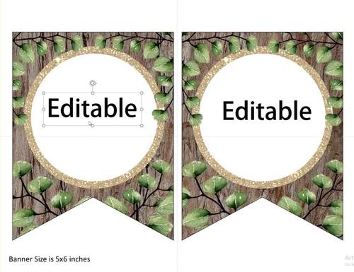 Eucalyptus Editable Bulletin Board Banner Headings Pre-Made Class Decor