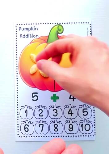 Kindergarten Fall & Halloween Addition Math Center – Hand’s-On Pumpkin ...