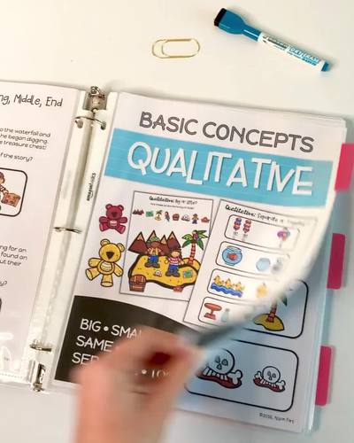 Qualitative Concepts Speech Therapy NO PREP Basic Concepts Worksheets