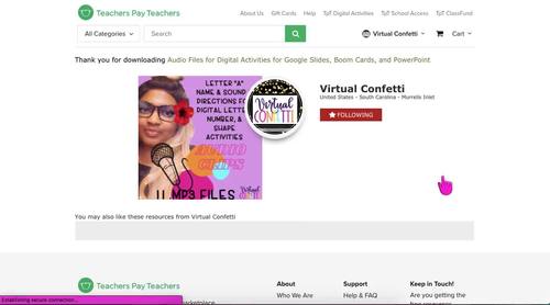 Vowel Sounds| Letter Names| Audio Clips for Digital Activities | TpT