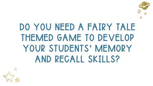Memory Game Printable : Fairy Tales by Kerry Grogan Tutoring | TPT