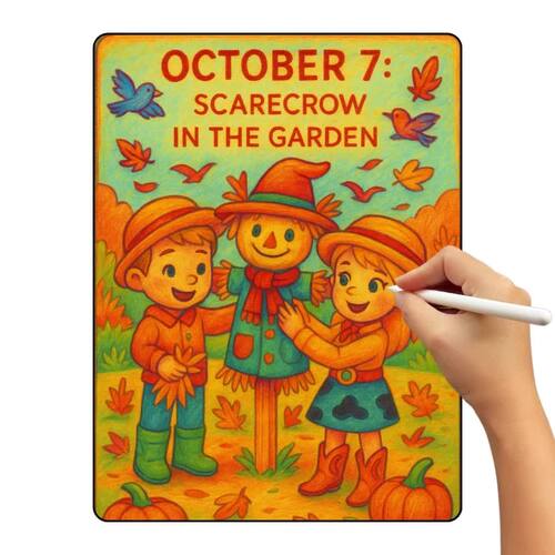 October Coloring Pages for Kids | Fall, Pumpkins, Halloween, Scarecrow Fun