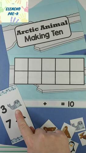 Arctic Animal Make Ten Ten Frames by ElemenoPreK | TPT