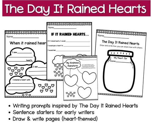 The Day It Rained Hearts Writing | Valentine’s Day Writing Activities