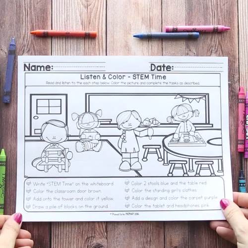 March Spring Activities Following Directions Listening Activity Listen ...